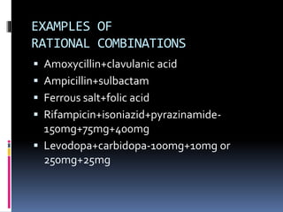 Fixed dose drug combinations | PPTX