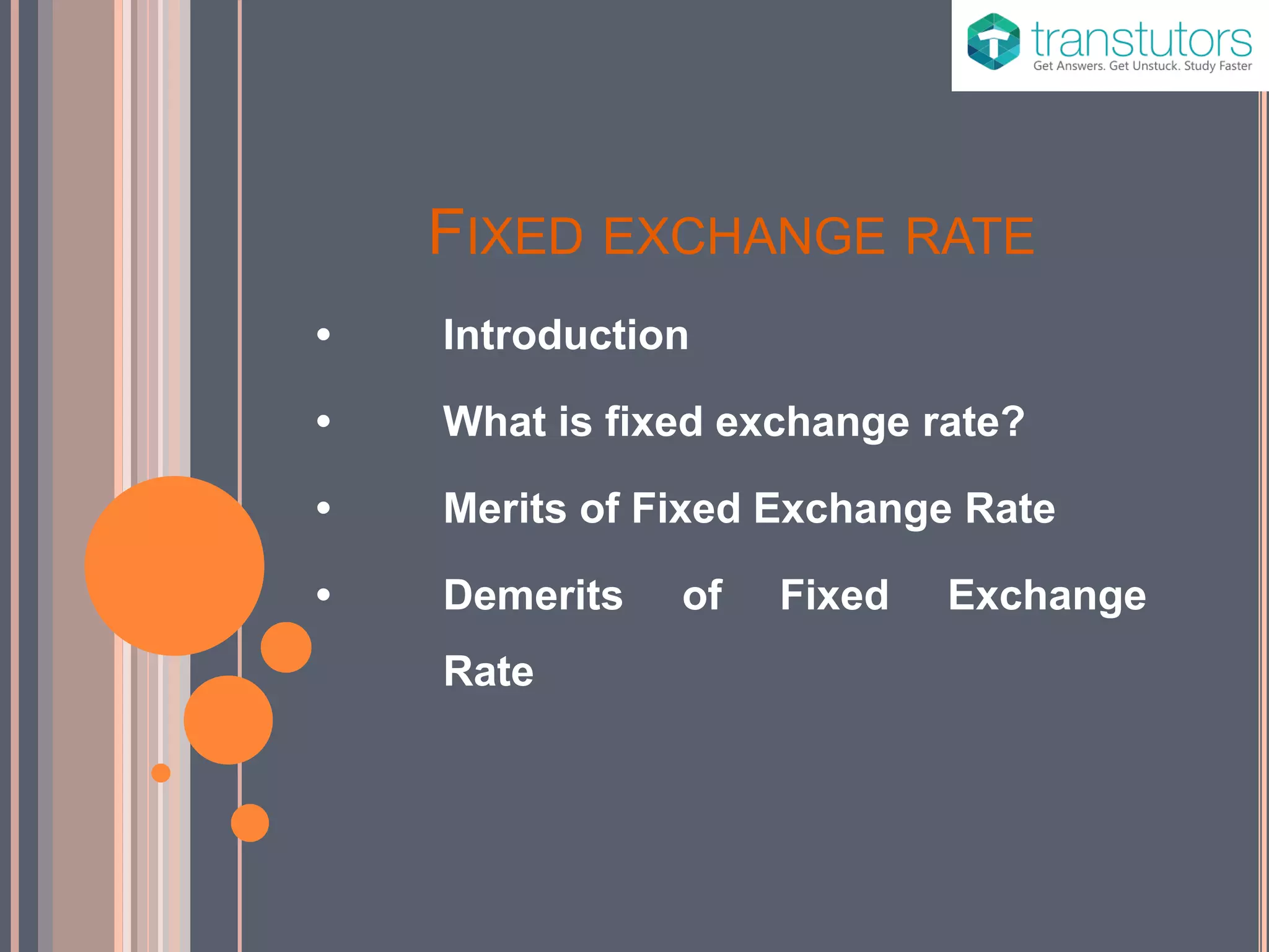 Fixed Exchange Rate | Economics | PPTX