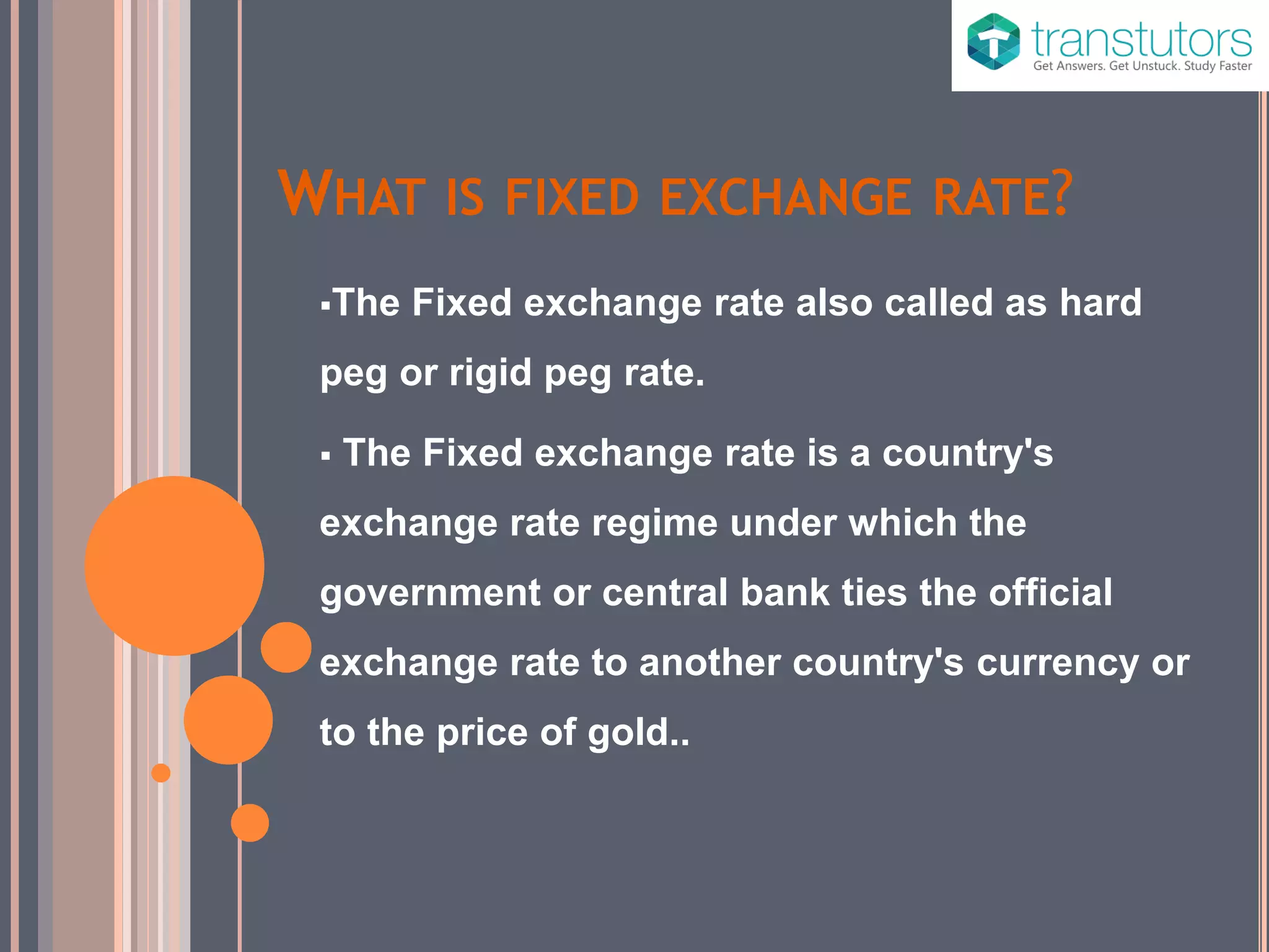 Fixed Exchange Rate | Economics | PPTX
