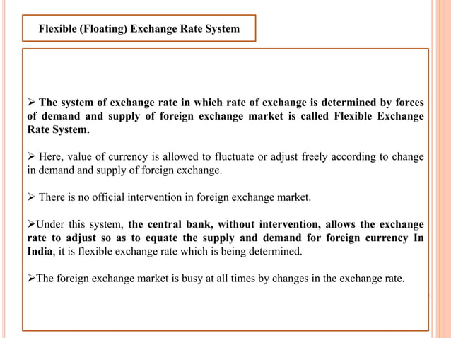 Fixed exchange rate and flexible exchange rate.pptx | Stocks and Bonds ...