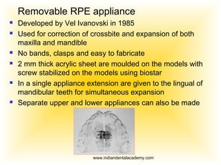 Fixed expansion orthodontic appliances / /certified fixed orthodontic ...