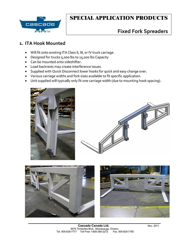 Fixed Fork Spreaders Guide R0 | PDF