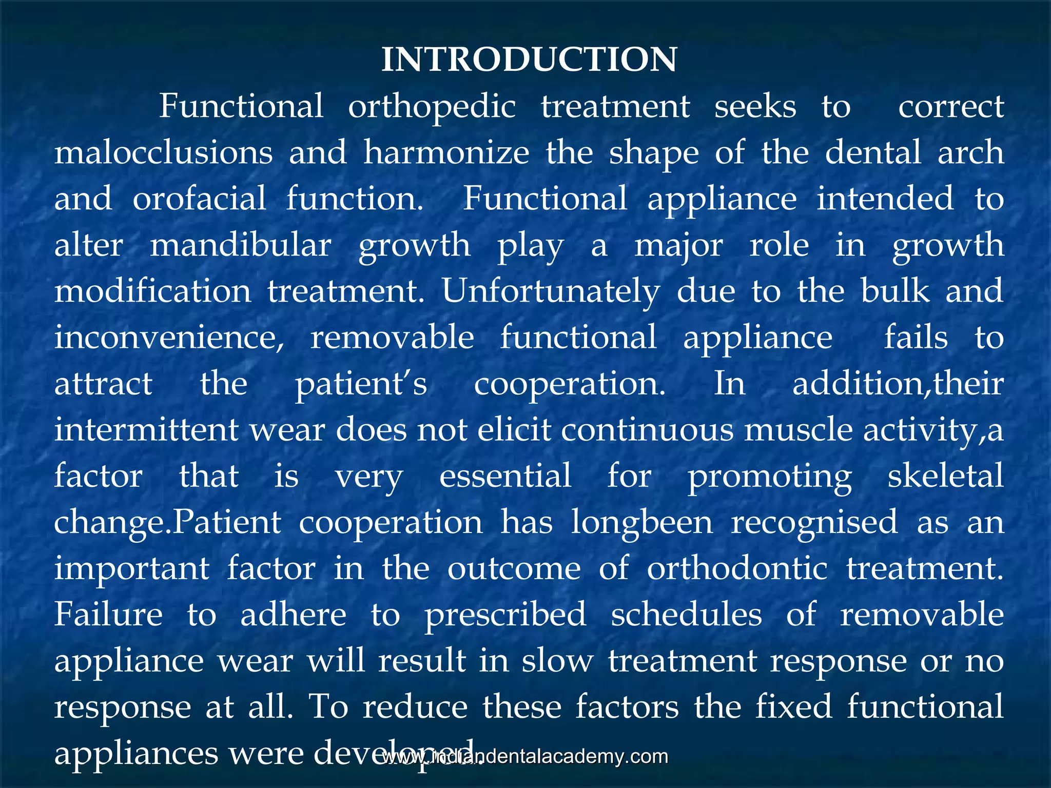 Fixed functional appliance | PPT