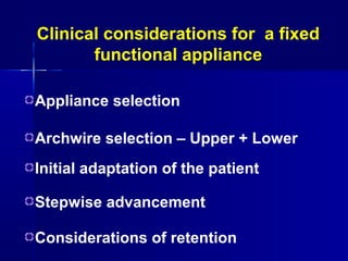 Fixed functional appliances | PPT