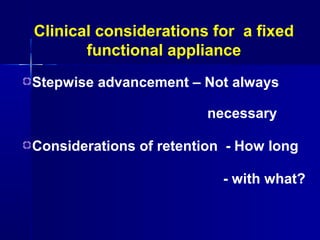 Fixed functional appliances | PPT