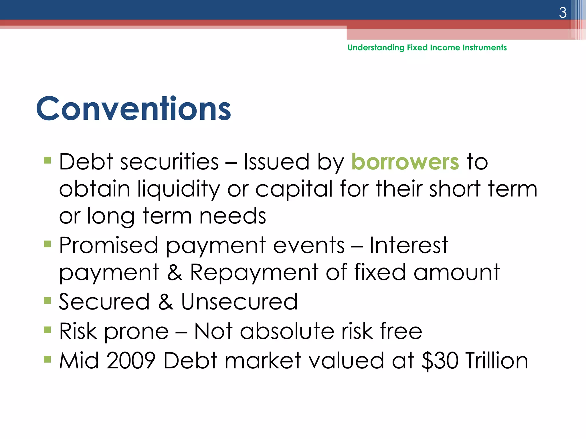 All About Fixed Income Instruments | PPT
