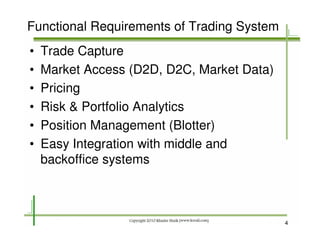 Fixed Income Trading System Architecture | PDF