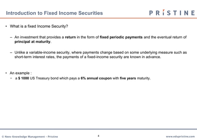 Fixed income securities- Analysis and valuation | PDF