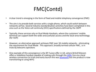 Fixed Mobile Convergence | PPTX | Internet | Computing