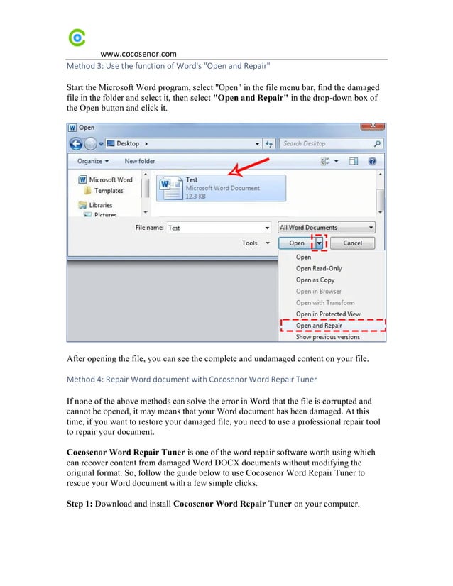 Fixed Ms Word The File Is Corrupted And Cannot Be Opened Pdf