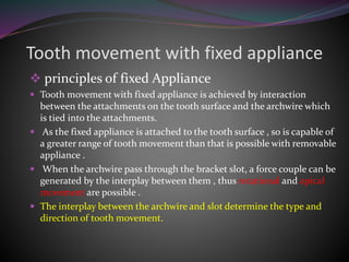 Fixed orthodontic appliances by khaled sadeq | PPTX