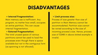 Fixed partitioning of memory | PDF