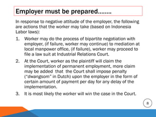 Fixed period employment agreement indonesia labor law | PDF