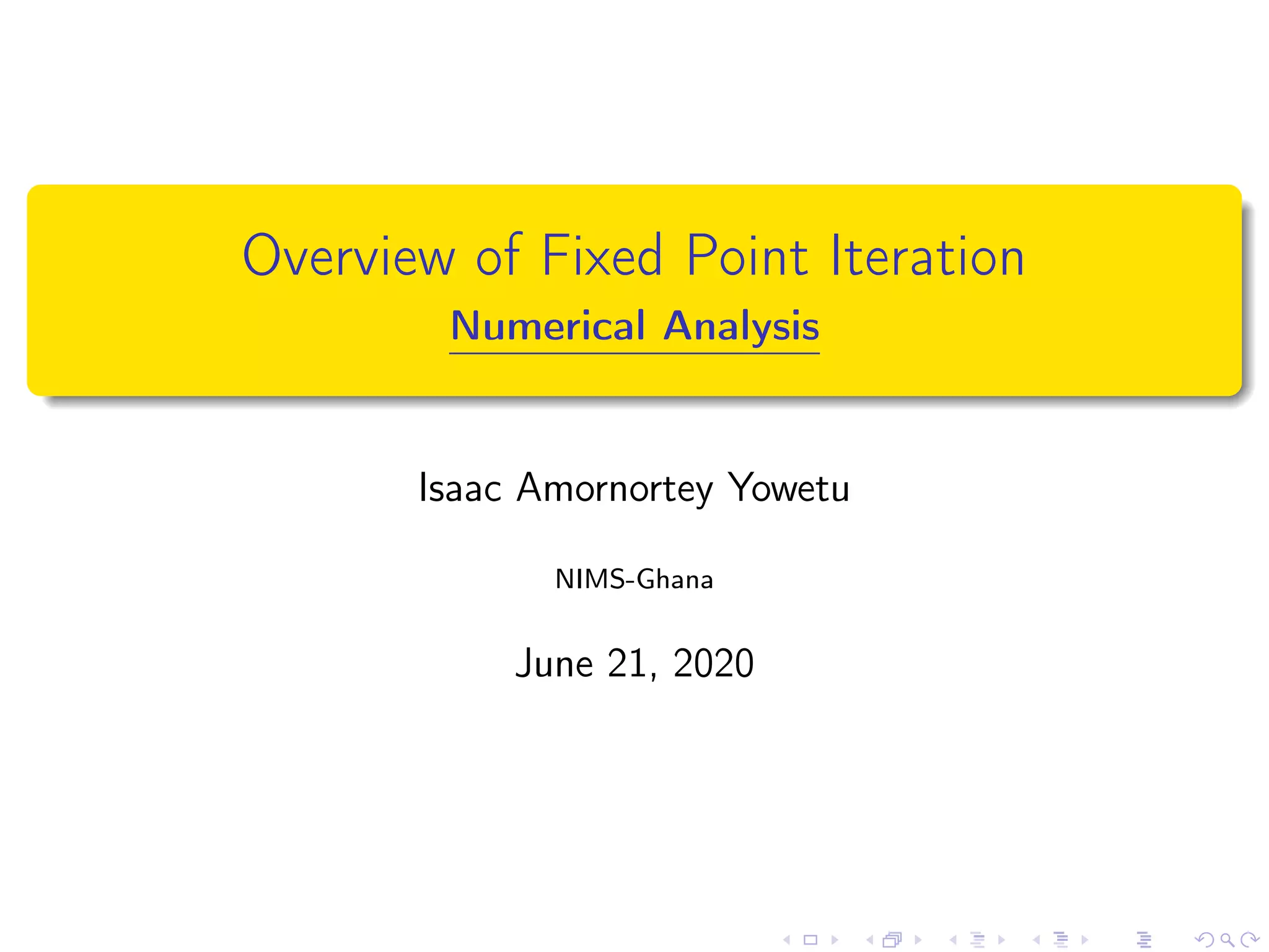 Fixed point iteration | PPT