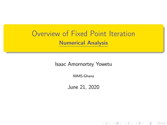 Fixed point iteration | PDF