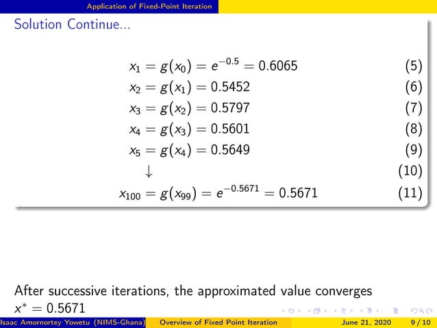 Fixed point iteration | PDF