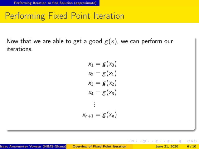 Fixed point iteration | PPT