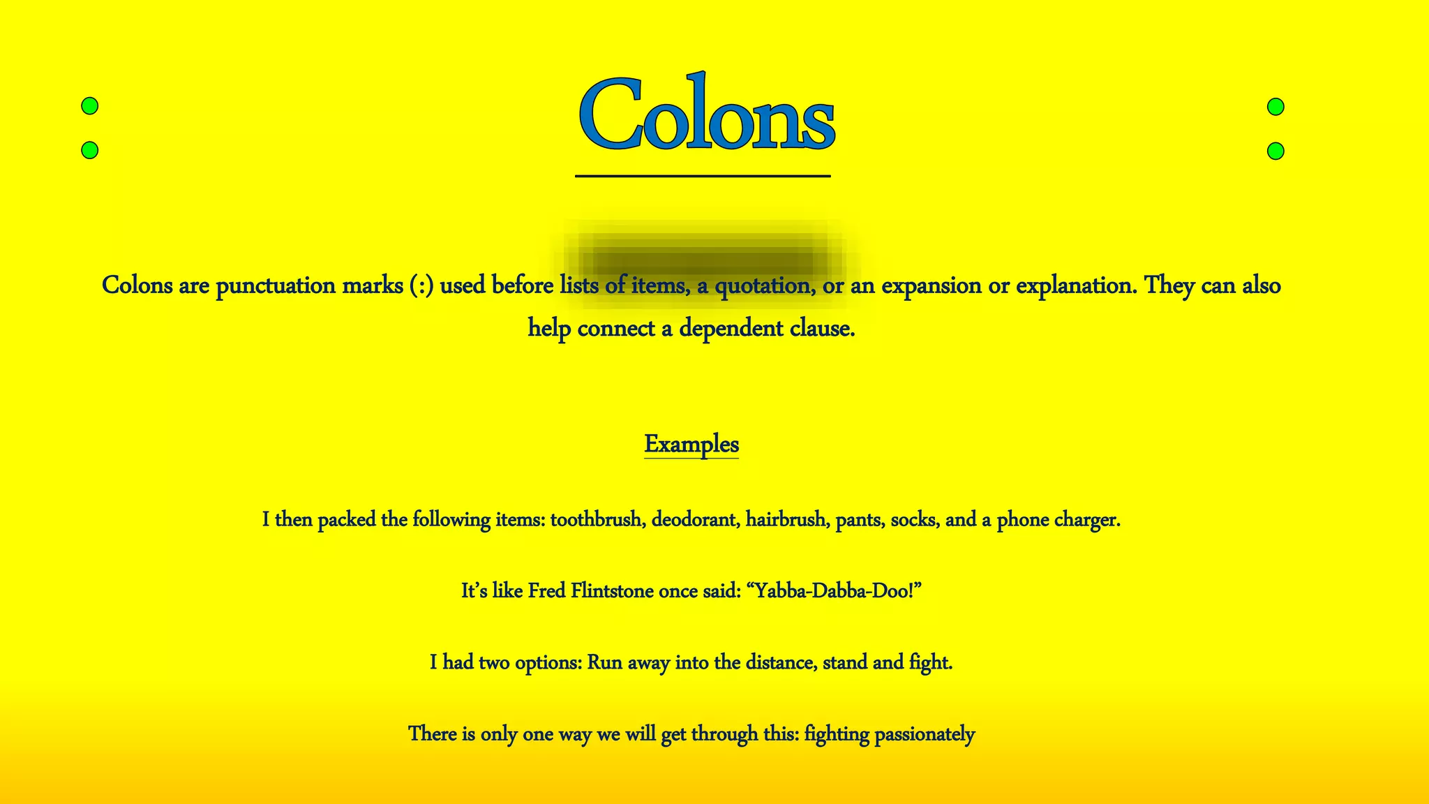 Semicolon/Colon Powerpoint | PPTX