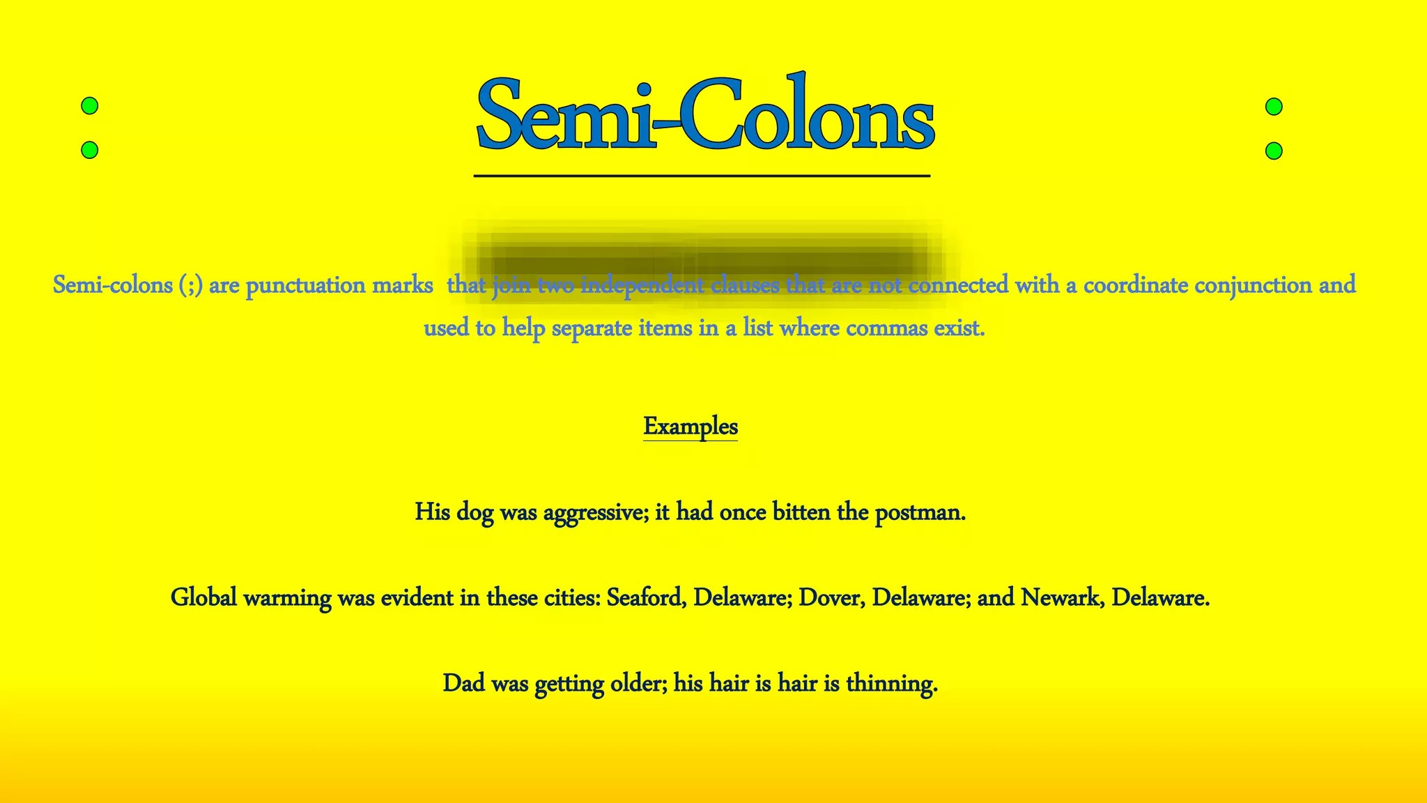 Semicolon/Colon Powerpoint | PPTX