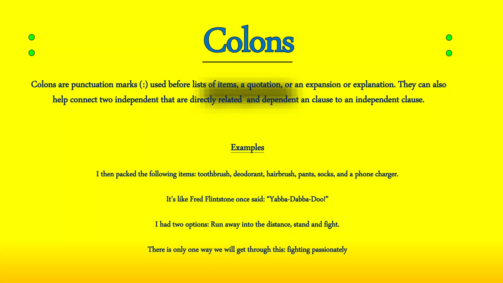 Semicolon/Colon Powerpoint | PPT