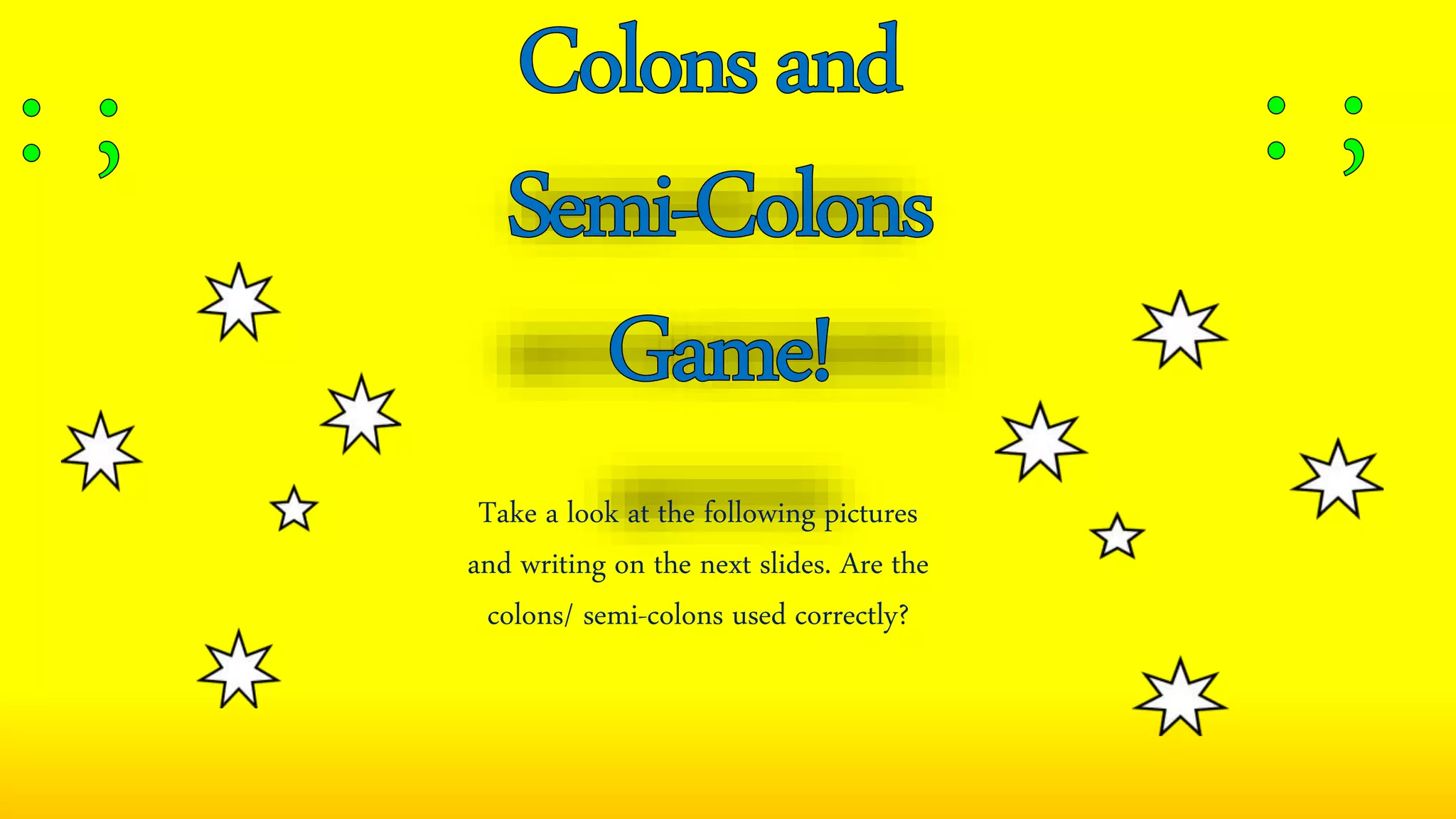 Semicolon/Colon Powerpoint | PPT