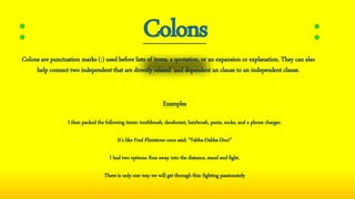 Semicolon/Colon Powerpoint | PPT