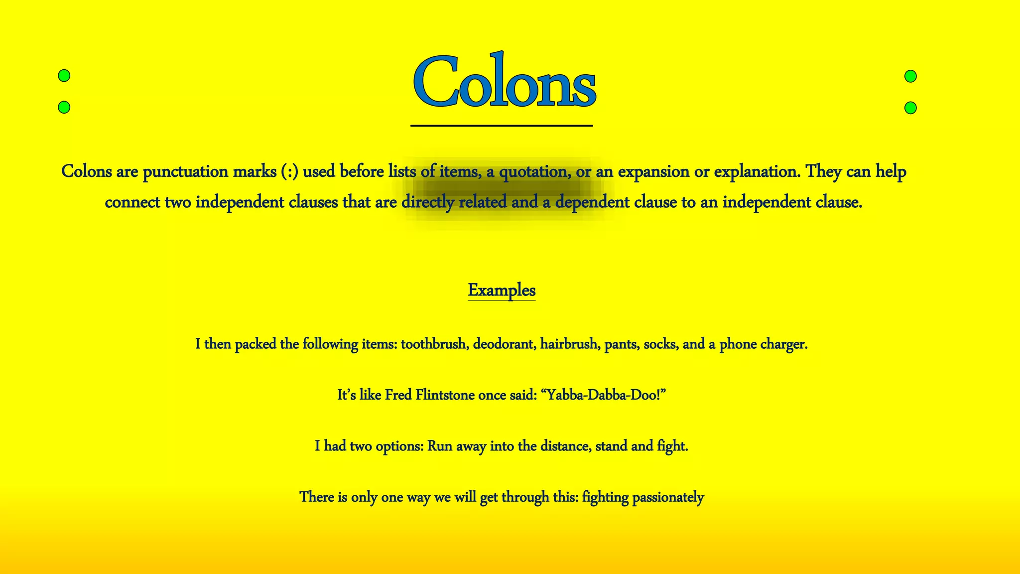 Semicolon/Colon Powerpoint | PPT