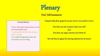 Semicolon/Colon Powerpoint | PPT