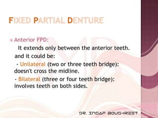 Fixed prosthodontics lesson 6 | PPSX | Dental Health | Diseases and ...