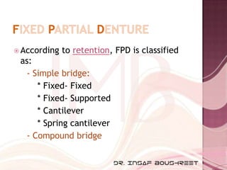 Fixed prosthodontics lesson 6 | PPSX | Dental Health | Diseases and ...