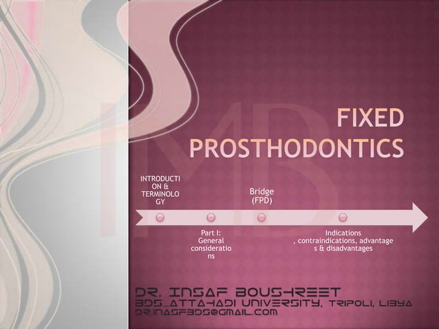 Fixed prosthodontics lesson 7 | PPSX