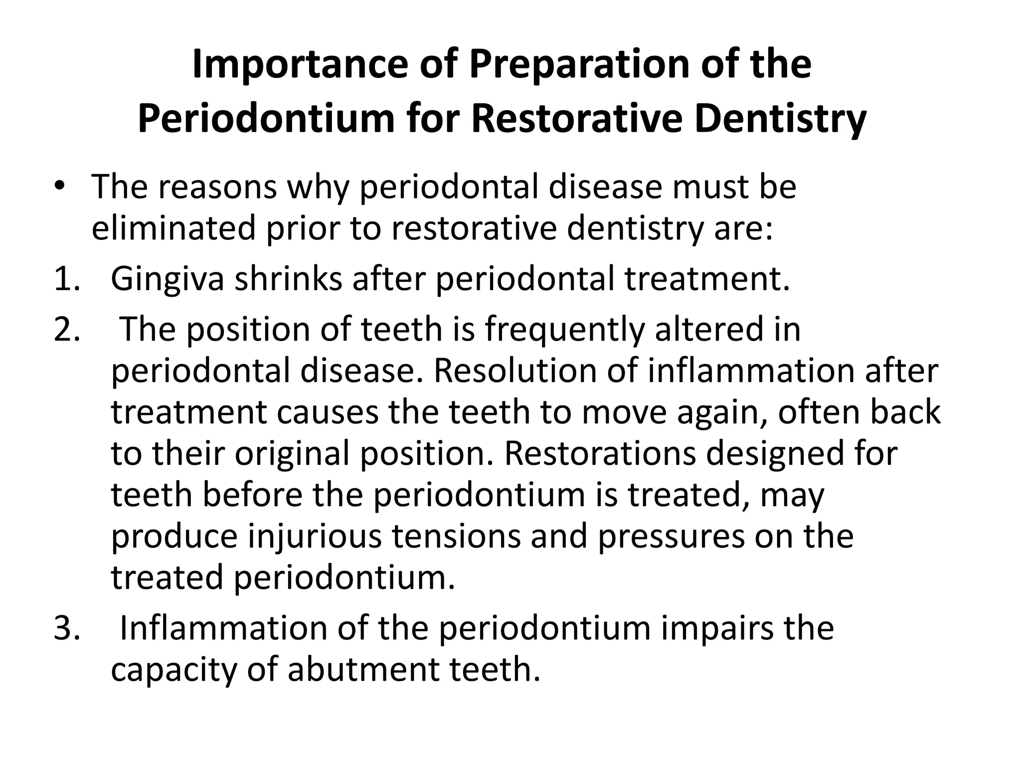 Fixed prosthodontics with periodontally compromised dentition | PPTX