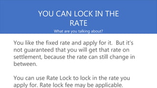 Fixed Rate Explained | PPTX | Home Financing | Personal Debt