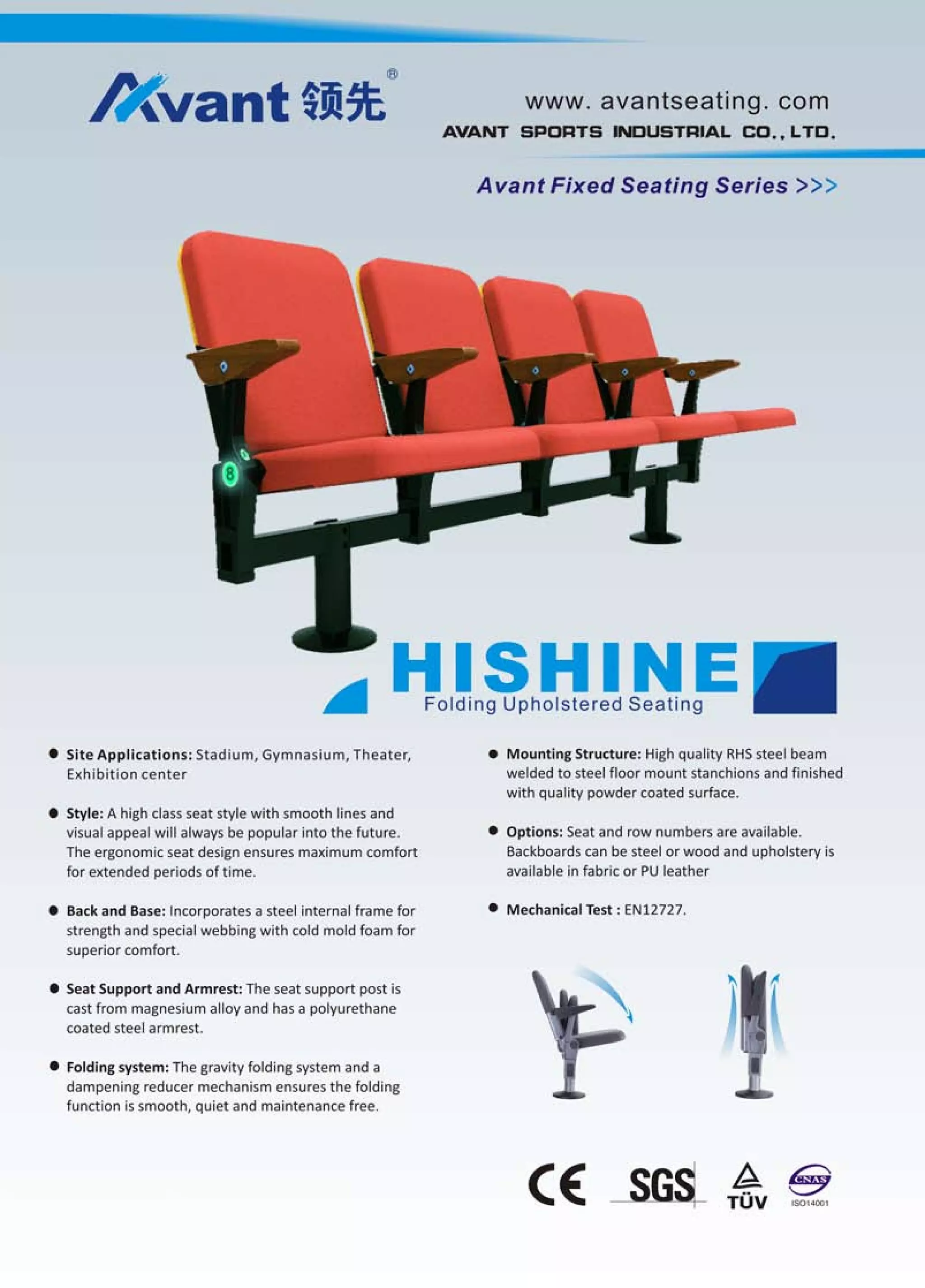 Fixed stadium seat for sports events | PDF