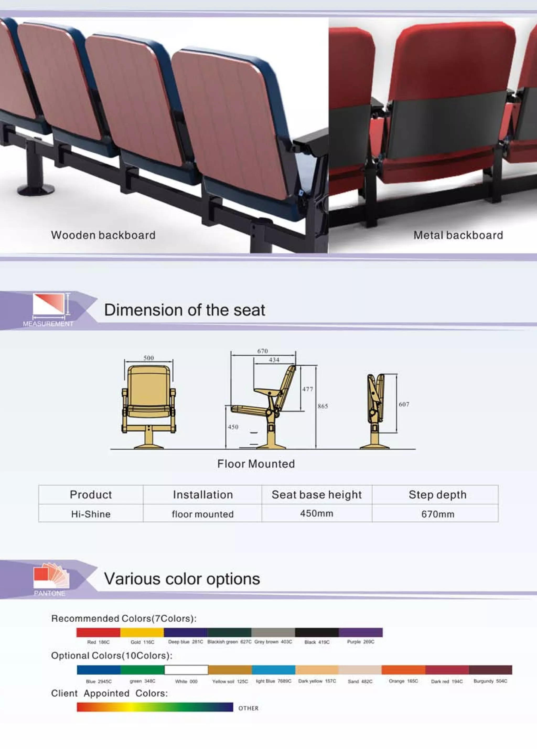 Fixed stadium seat for sports events | PDF