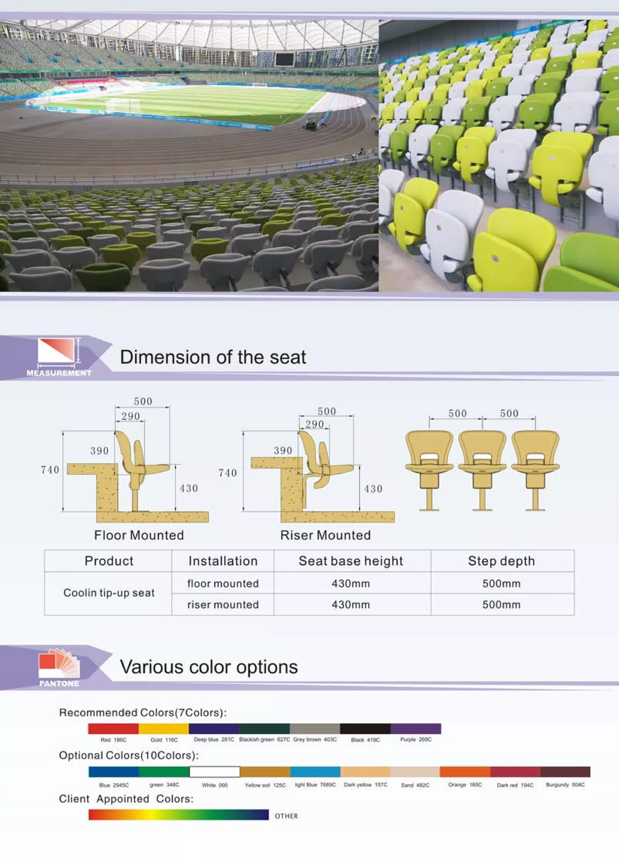 Fixed stadium seat for sports events | PDF