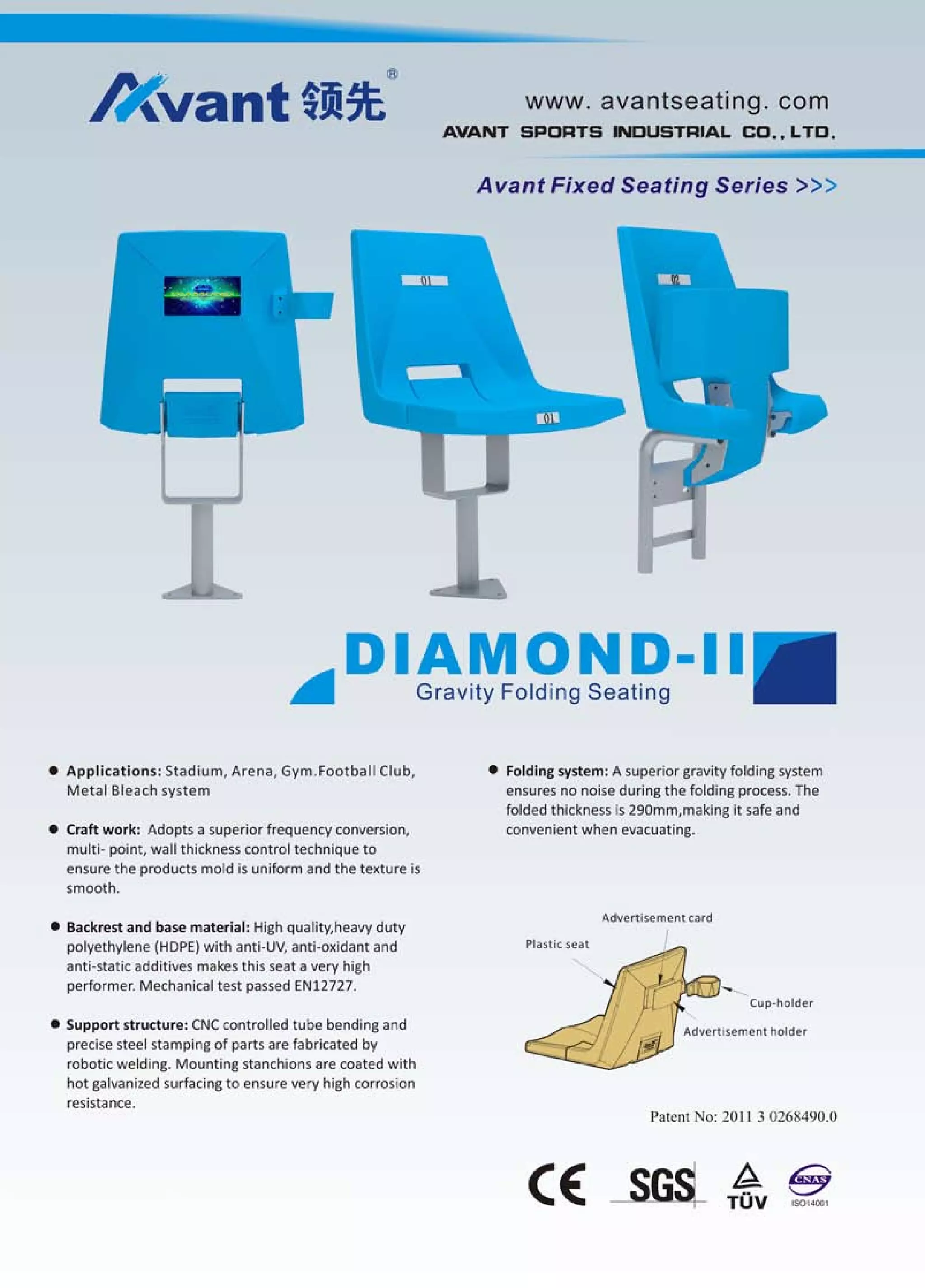Fixed stadium seat for sports events | PDF