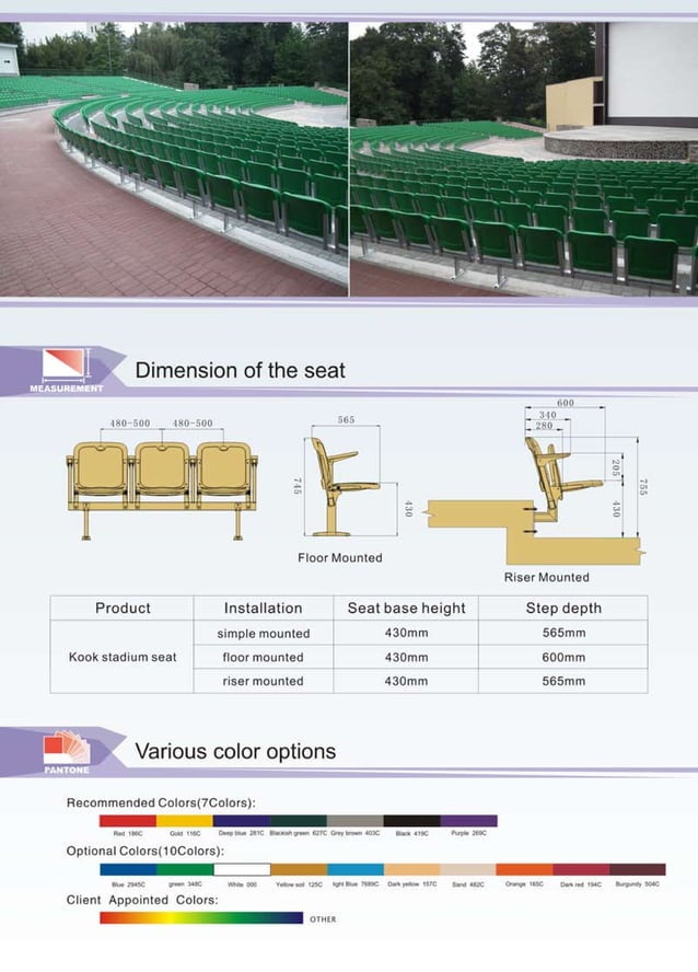 Fixed stadium seat for sports events | PDF