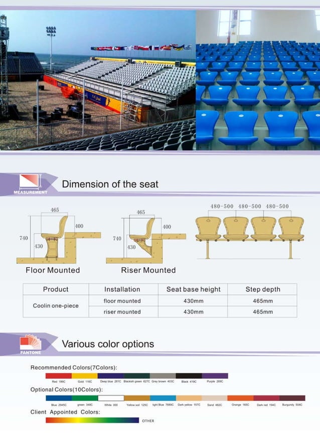 Fixed stadium seat for sports events | PDF