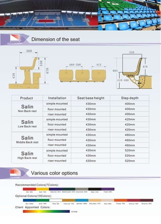 Fixed stadium seat for sports events | PDF