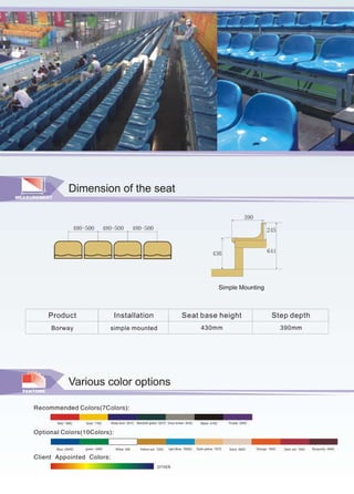 Fixed stadium seat for sports events | PDF