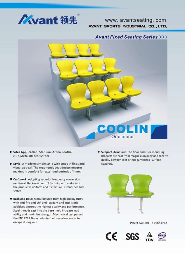 Fixed stadium seat for sports events | PDF