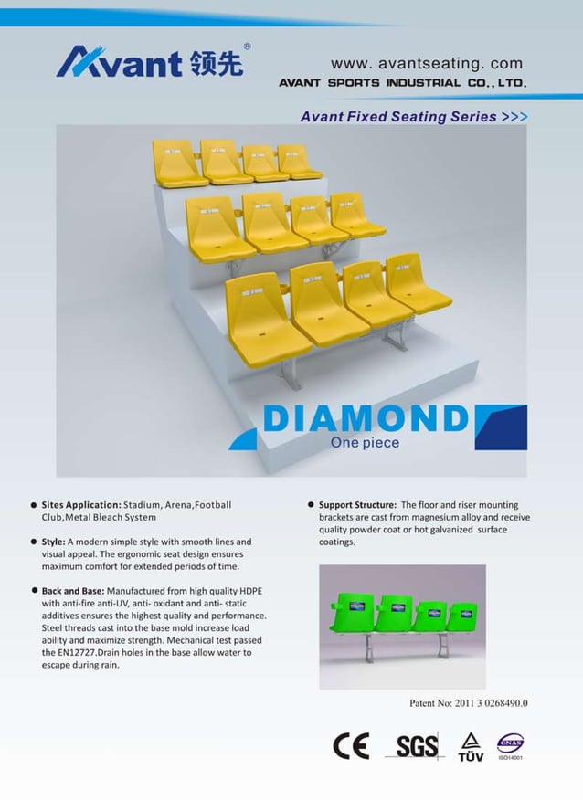 Fixed stadium seat for sports events | PDF