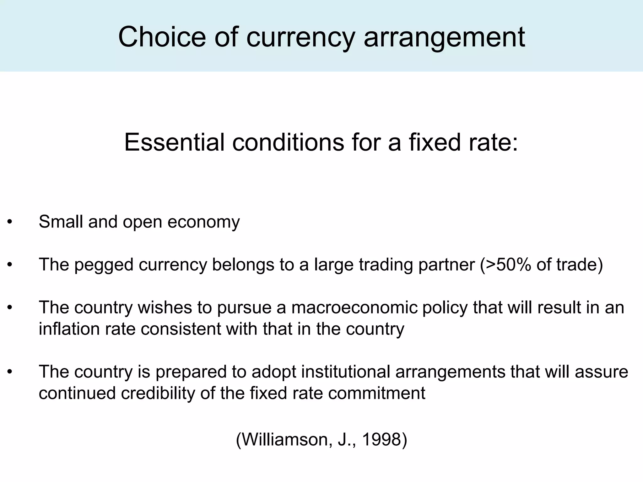 Fixed versus flexible exchange rate arrangements | PPTX