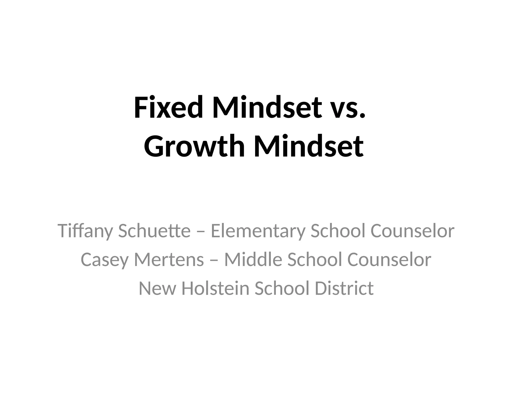 Fixed vs. Growth Mindset Powerpoint Presentation | PPTX