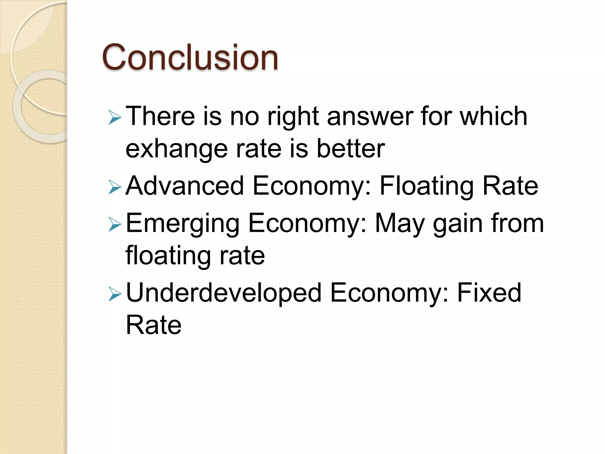 Fixed vs floating exchange rate system | PPTX