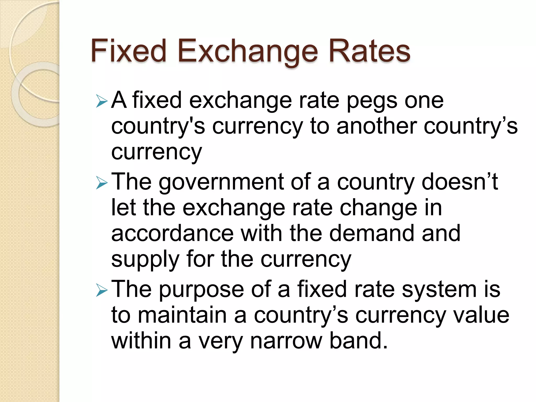 Fixed vs floating exchange rate system | PPTX