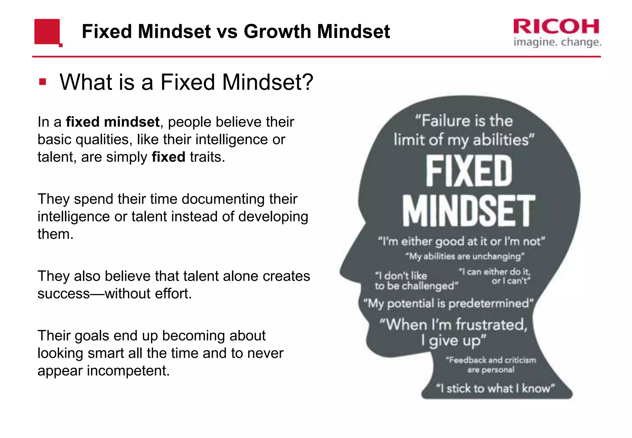 Fixed vs Growth Mindset | PPTX