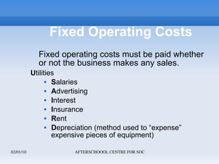 Fixed Vs Variable Expenses | ODP
