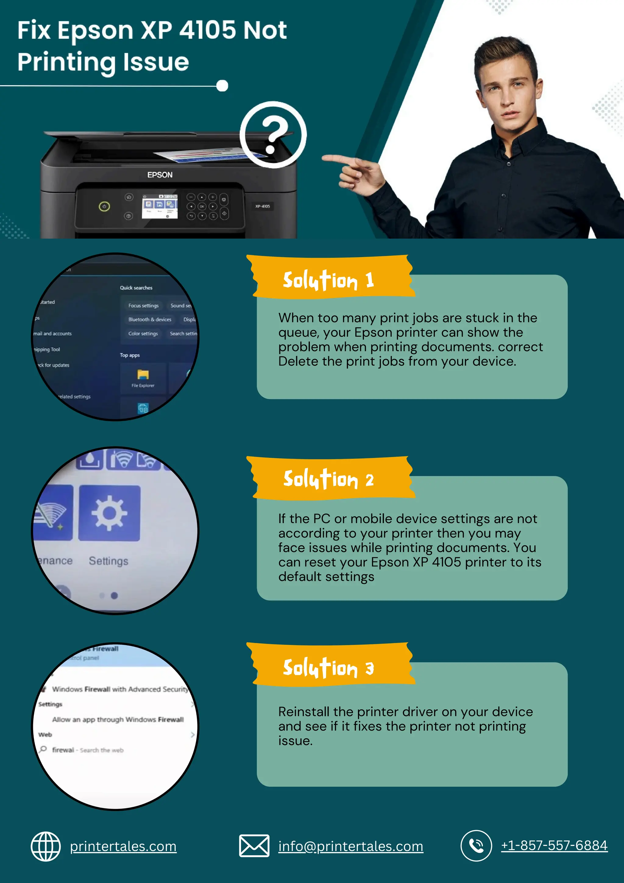 Fix Epson XP 4105 Not Printing Issue. Printer Tales | PDF